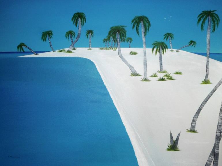 Deserted Island Painting by Erik Feldmanis | Saatchi Art