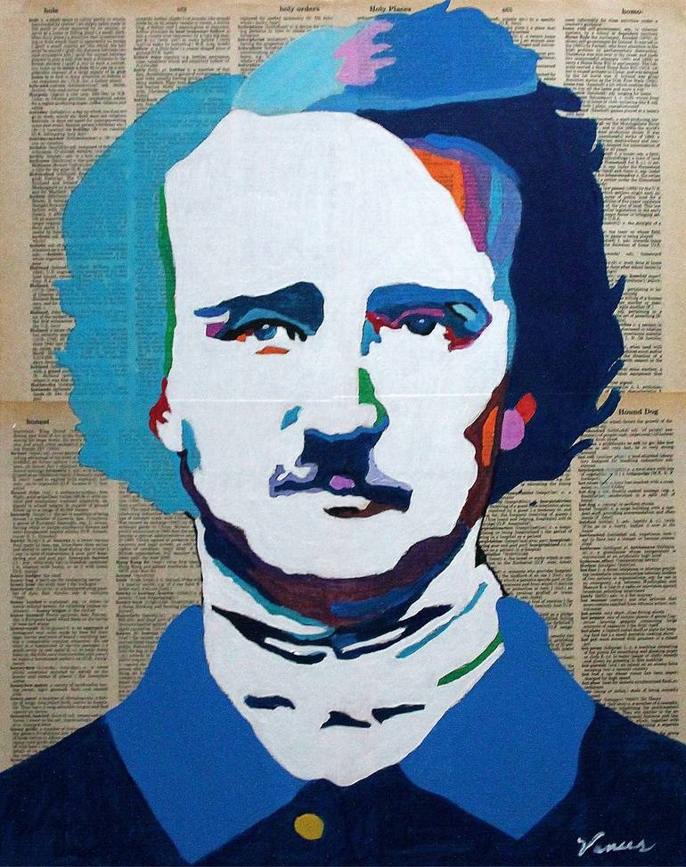 Edgar Allan Poe Painting by Venus Artist | Saatchi Art