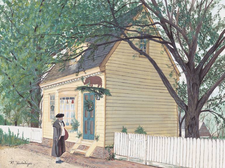 Sign of the Rhino Apothecary, Williamsburg VA Painting by Nancy ...