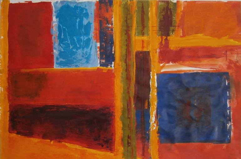 BlueOrange Painting by Núria Puig | Saatchi Art