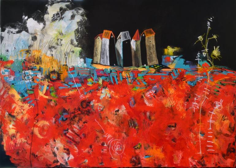 Aqui en la altura, la paz Painting by Maria Marta Crespo | Saatchi Art