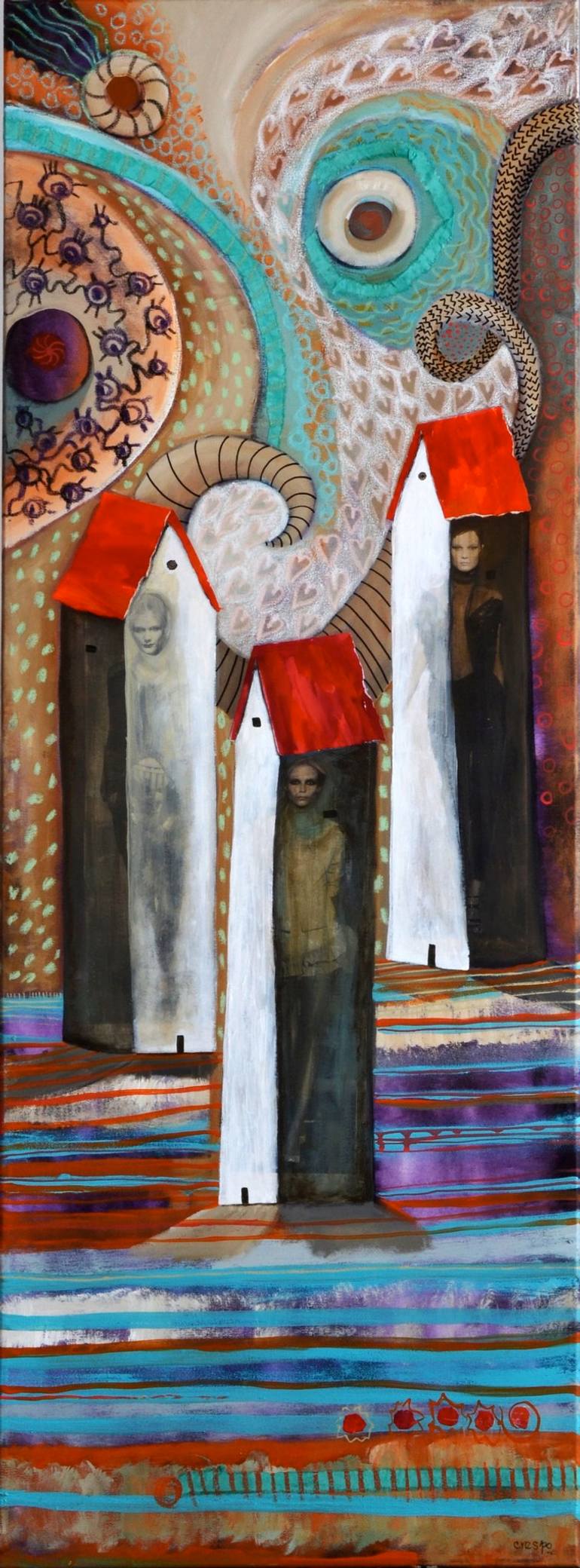 Fiebre de sabado por la noche Painting by Maria Marta Crespo | Saatchi Art