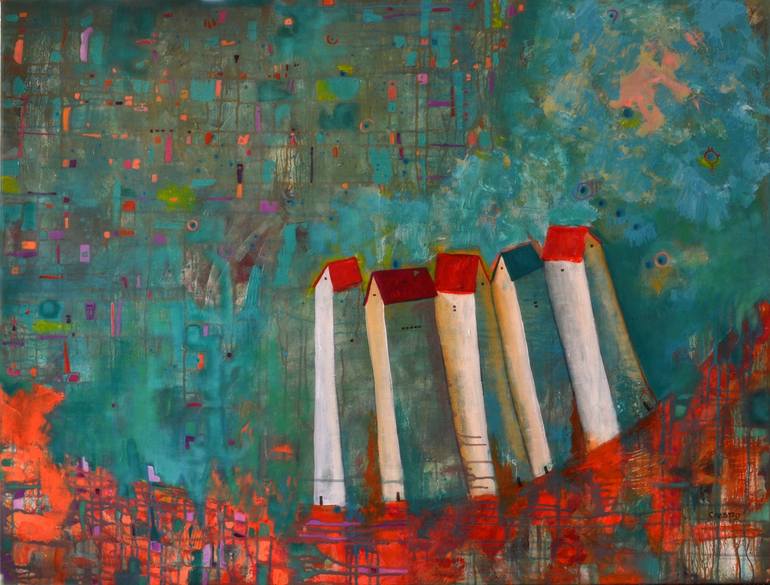 Espejitos de colores Painting by Maria Marta Crespo | Saatchi Art