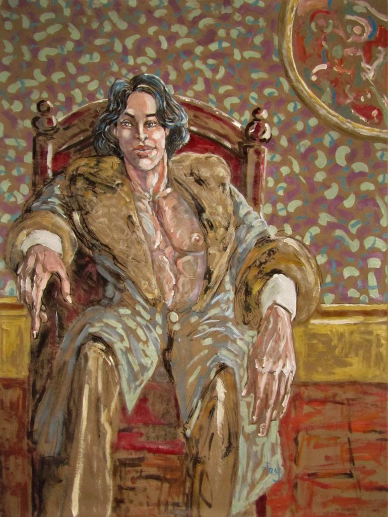 Oscar Wilde: All Fur Coat Painting by jay ennis | Saatchi Art