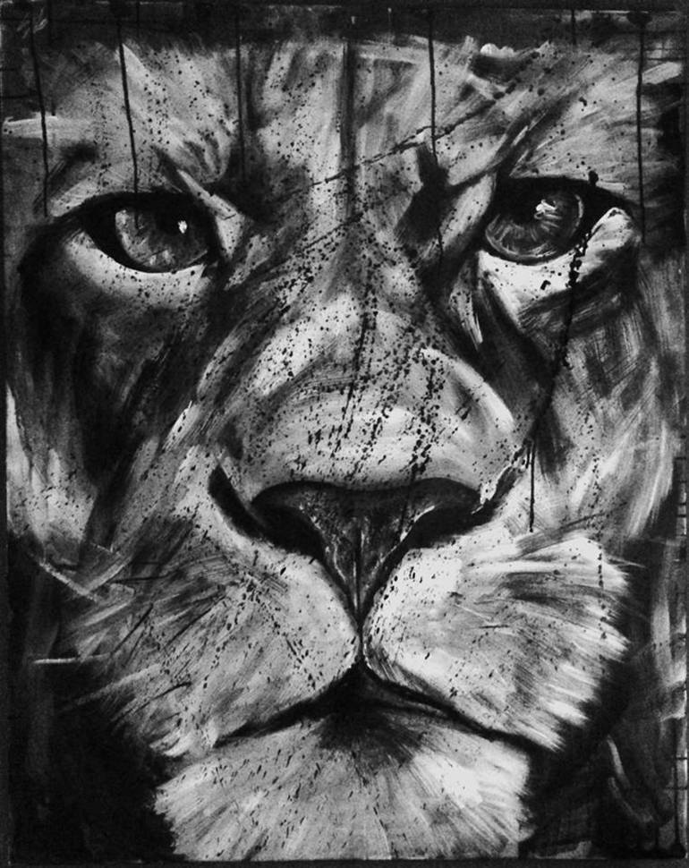 Leeu Painting by Daniel Gray | Saatchi Art