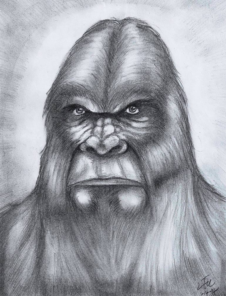 Sasquatch Drawing by Luke Corpse | Saatchi Art