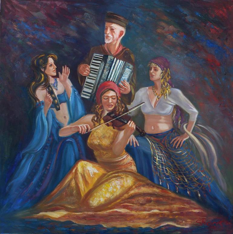 Musicians Painting by Armen Shushanyan | Saatchi Art