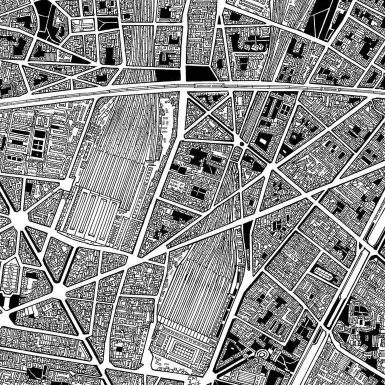 Gare du Nord Drawing by Emily Sirgent | Saatchi Art