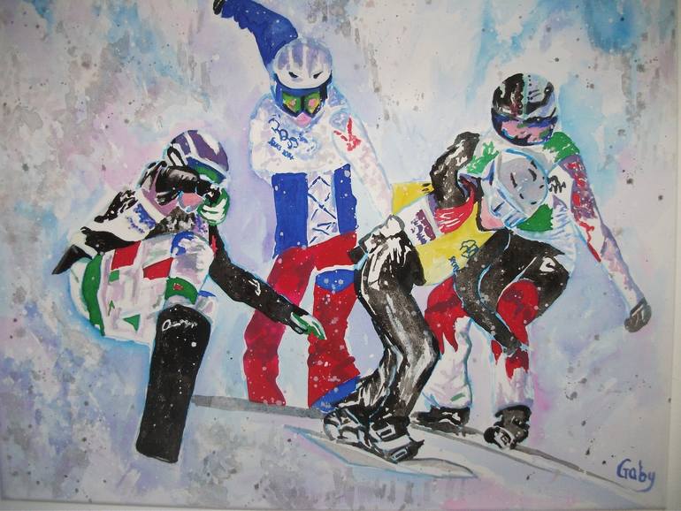 Winter Olympics II Painting by Gabrielle Stubbs | Saatchi Art