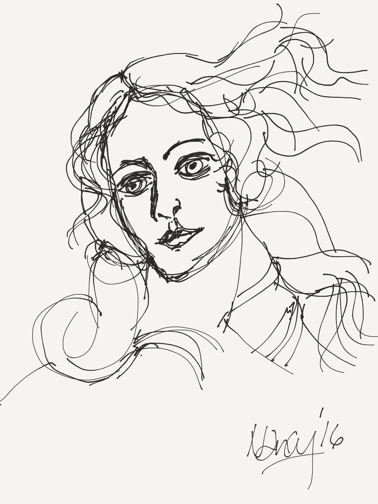 Black and White Venus Painting by Nancy Seltzer | Saatchi Art