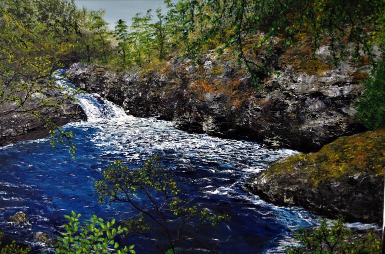 Secret Pool Of Shin 61cm x 92cm Painting by hazel thomson | Saatchi Art