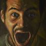 Self-portrait, screaming Painting by Vladimir Ilievski | Saatchi Art