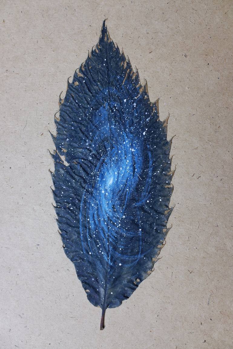 Galaxy leaf Painting by Vladimir Ilievski | Saatchi Art