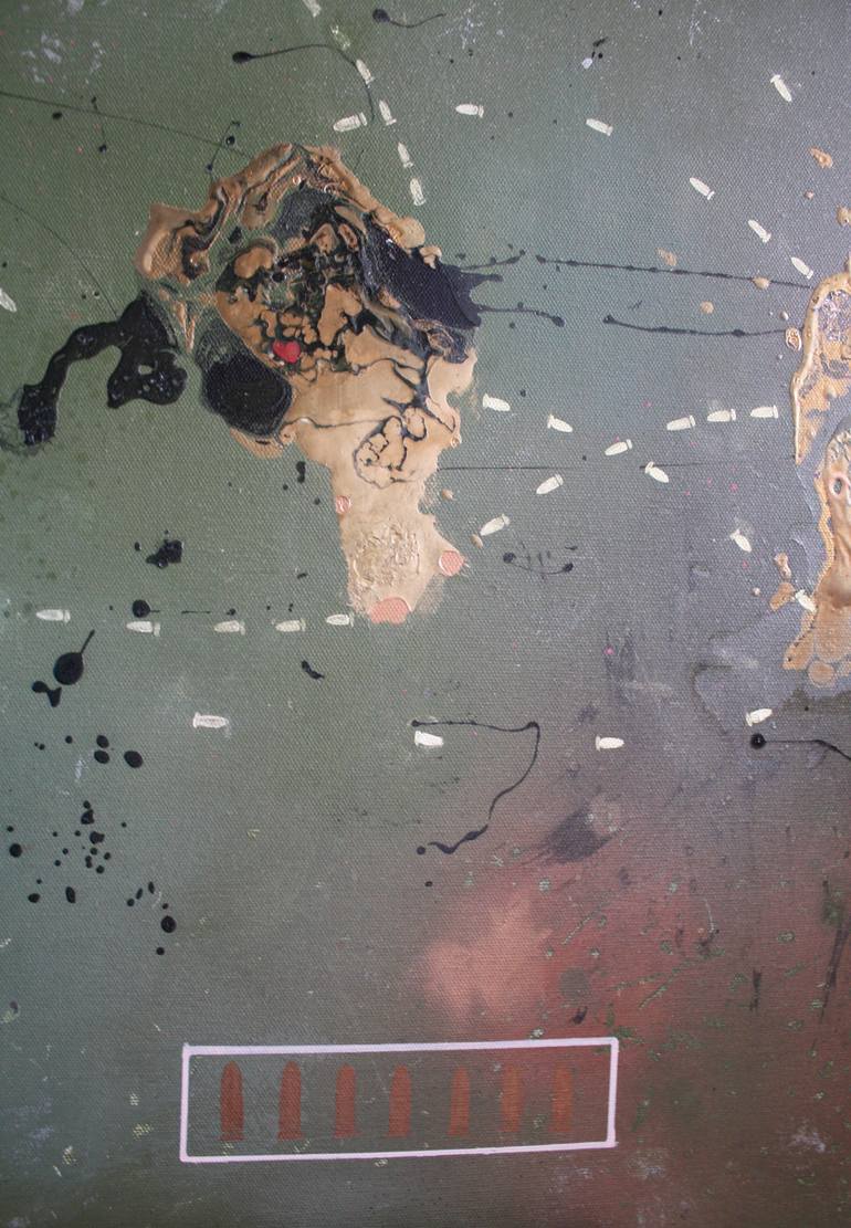 Bullets Bombs and Love Painting by Dyanna Dimick | Saatchi Art