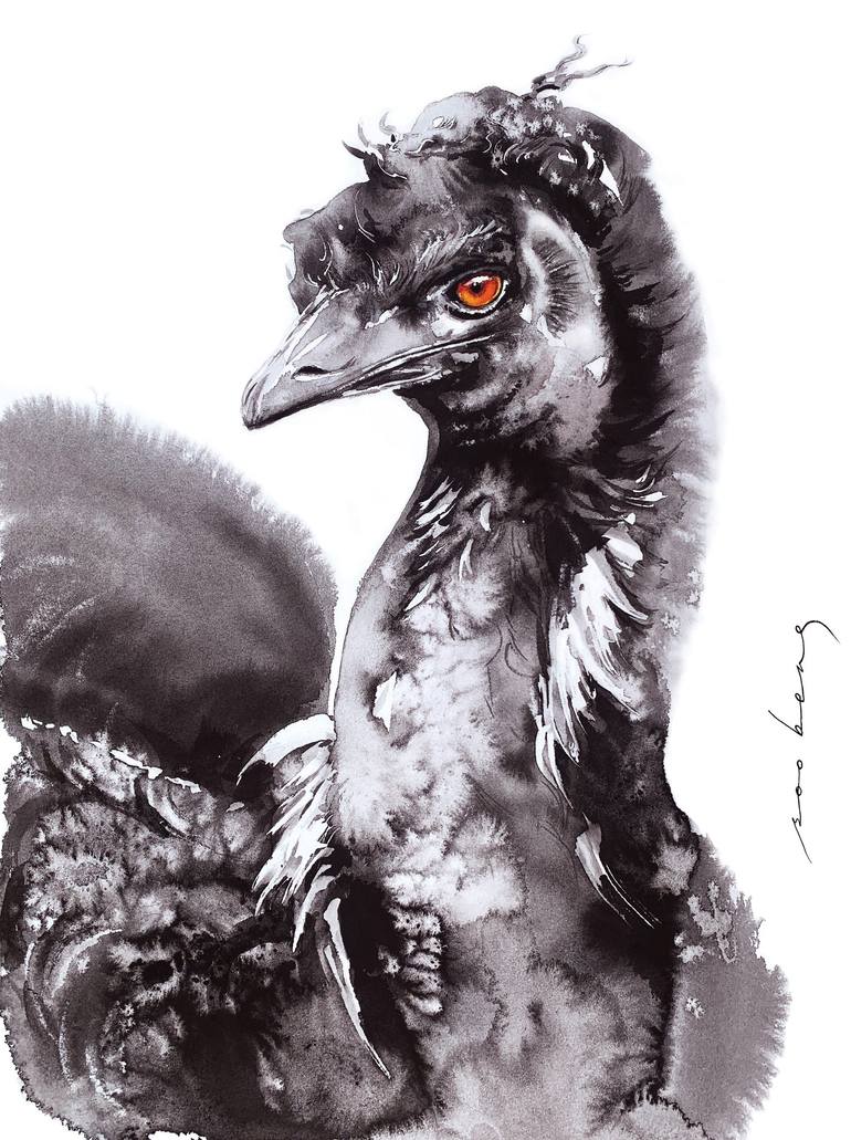 Dance of Feathers Drawing by Soo Beng Lim | Saatchi Art