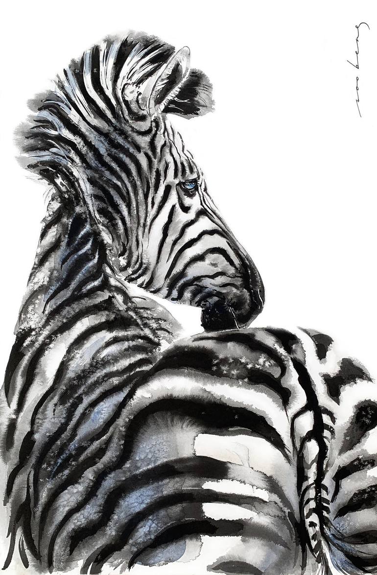 The Mane Attraction (SOLD) Drawing by Soo Beng Lim | Saatchi Art United ...