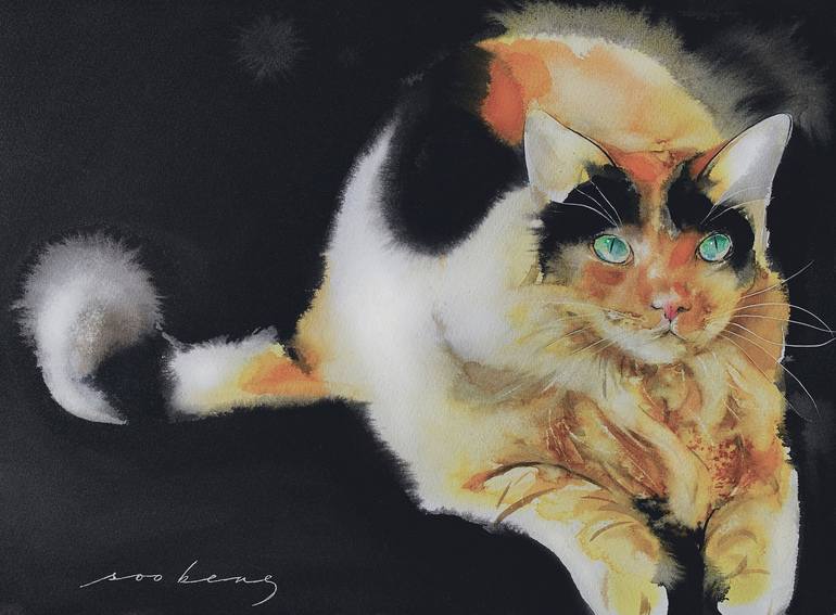 The Watcher Drawing by Soo Beng Lim | Saatchi Art