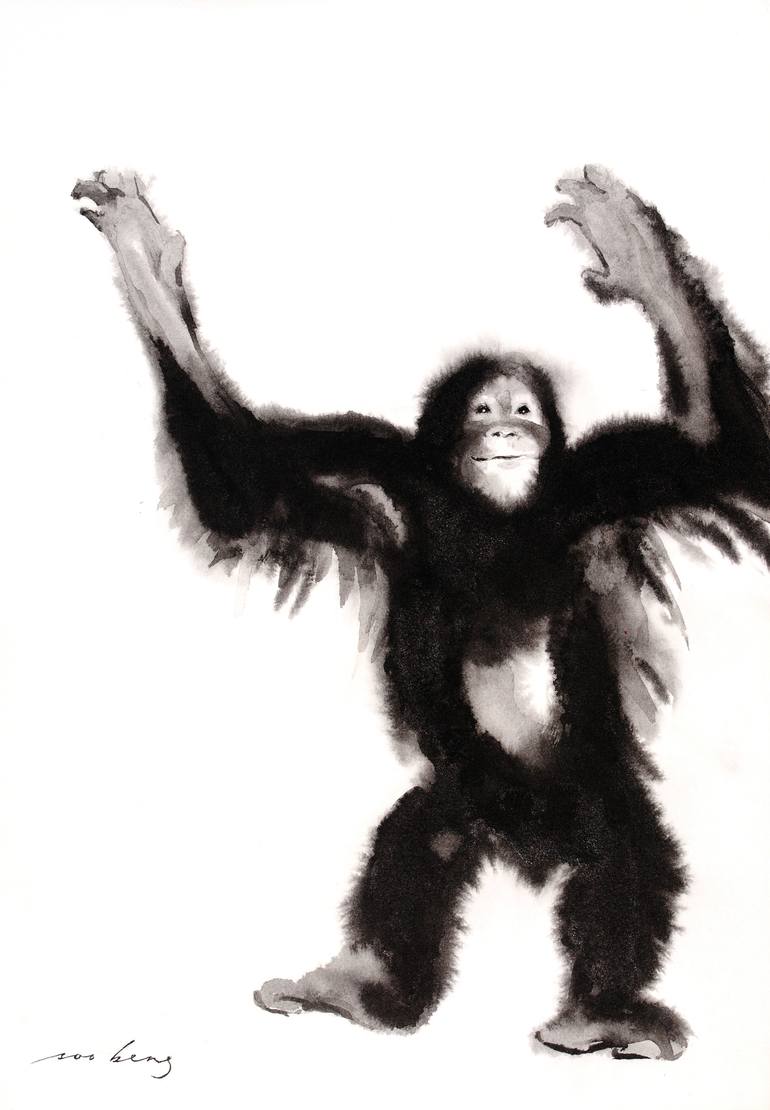 Ape Dance Drawing by Soo Beng Lim | Saatchi Art