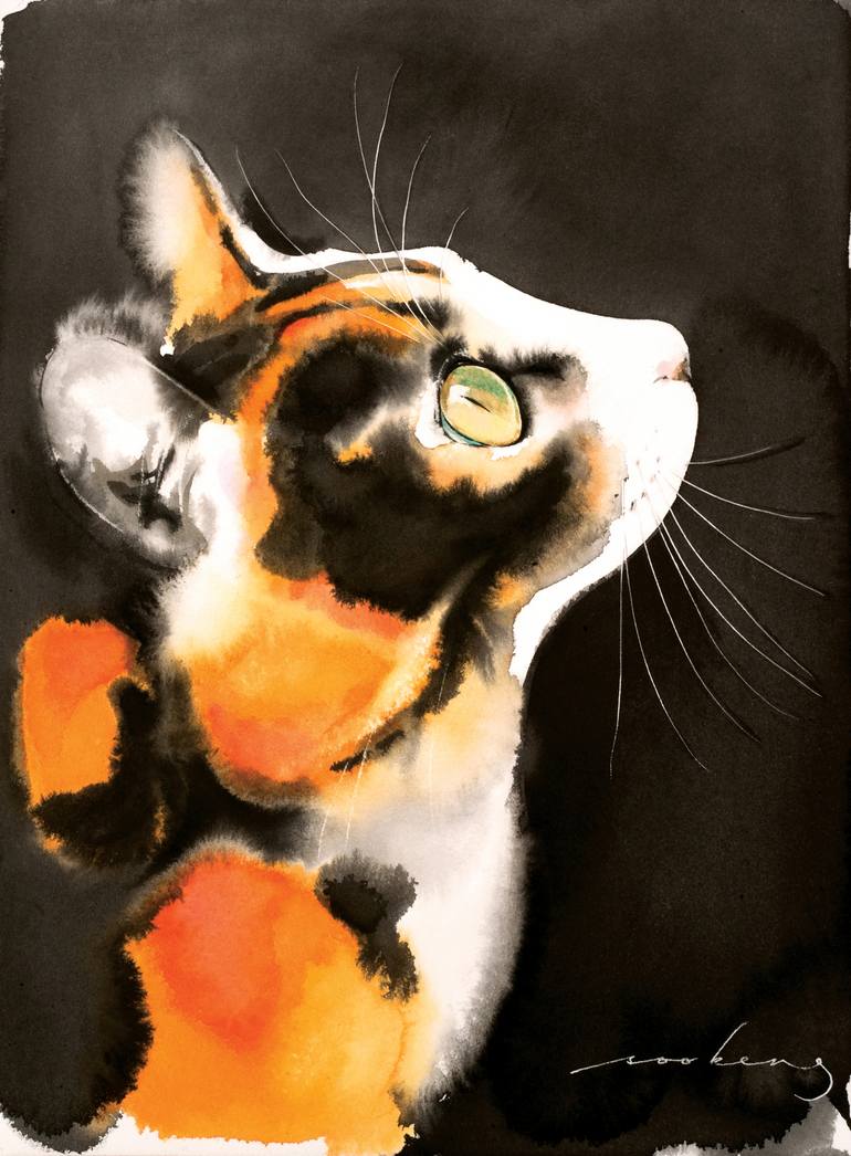 Night-time Gazer Drawing by Soo Beng Lim | Saatchi Art