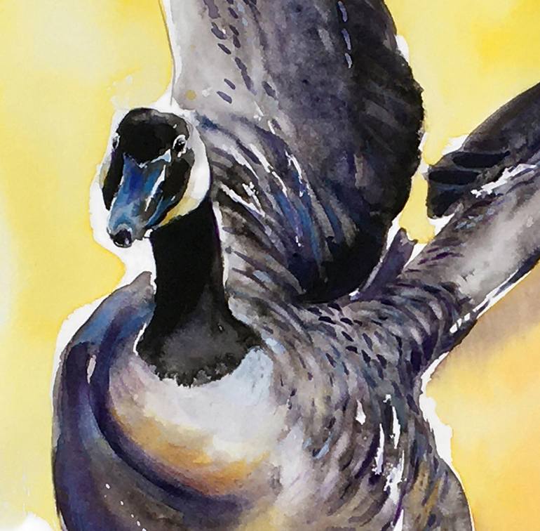 Gander Takeoff Drawing by Soo Beng Lim | Saatchi Art