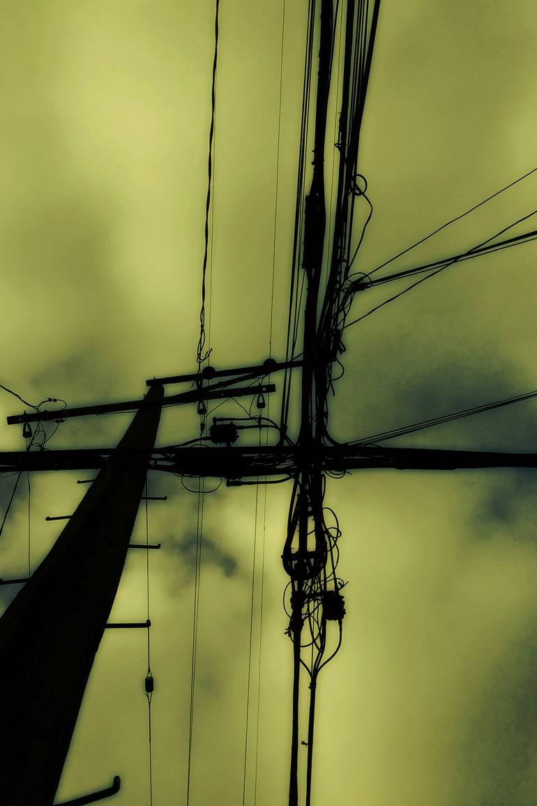 sky and wires: surrounded by; iphone photo manipulated in photoshop ...