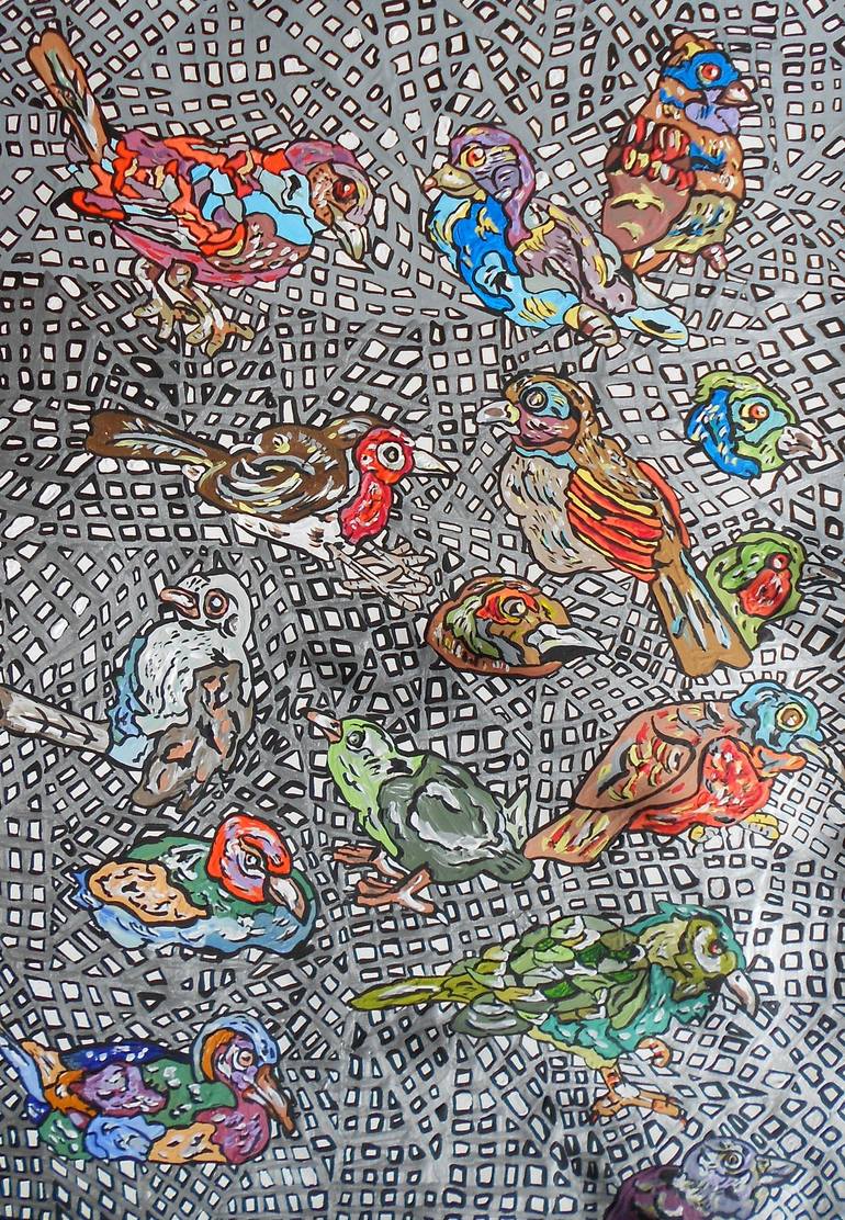 Silver bird Collage by Duncan Goodwin | Saatchi Art