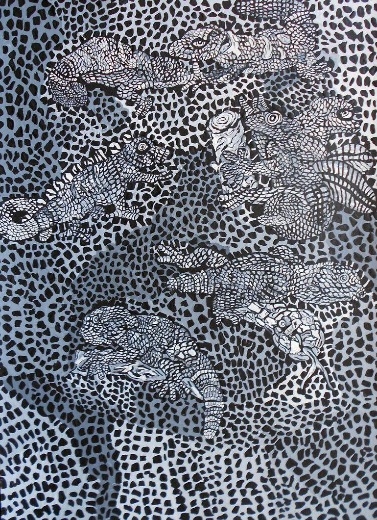 Lizard Collage by Duncan Goodwin | Saatchi Art