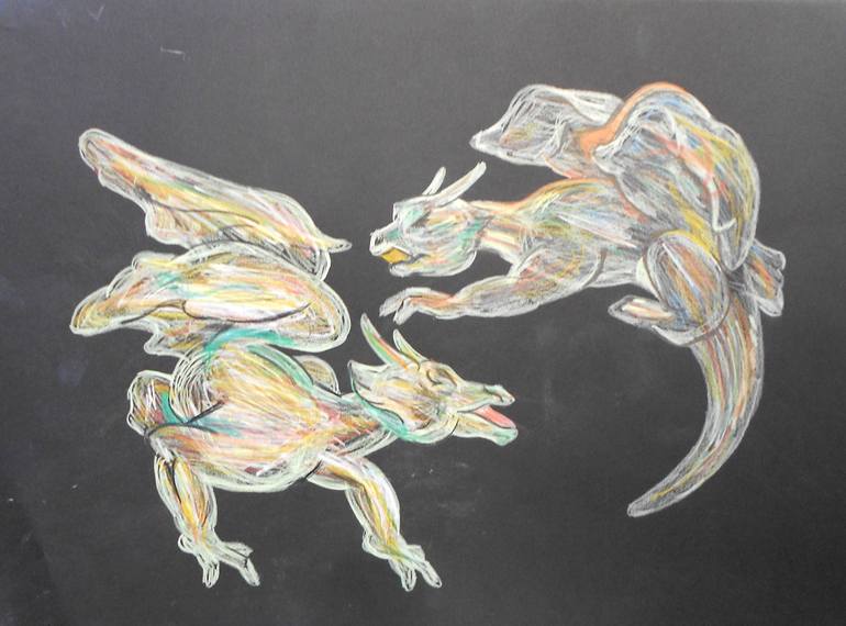 Dragons Collage by Duncan Goodwin | Saatchi Art