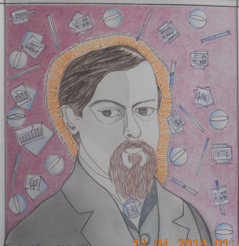 #17 Claude Debussy 1862 - 1918 Drawing by Tony Leonardo Cimino ...