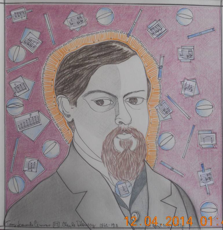 #17 Claude Debussy 1862 - 1918 Drawing by Tony Leonardo Cimino ...