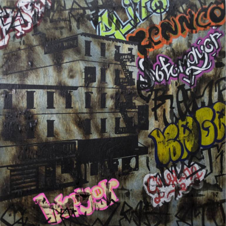 Down the Block Painting by B Watson | Saatchi Art