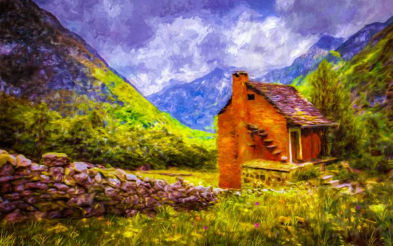 The Stone Wall Painting by Wib Dawson | Saatchi Art