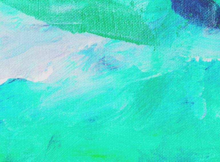 Travail in Aqua Blue Painting by L J Smith | Saatchi Art
