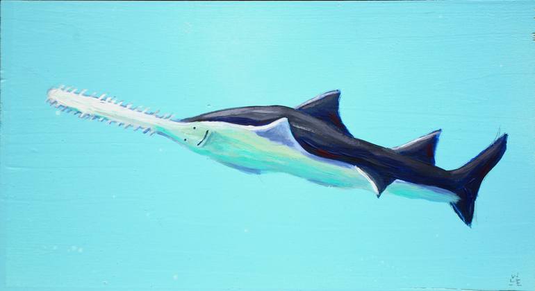 Smalltooth Sawfish Painting by Will Eskridge | Saatchi Art