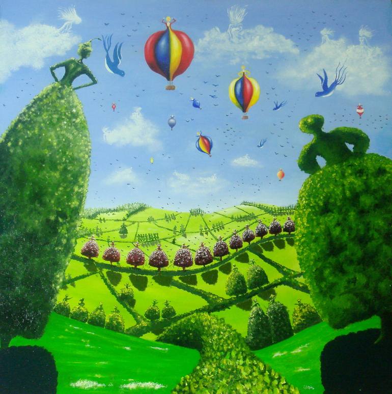 The Parade of the Copper Beech Painting by Caroline Walsh-Waring ...