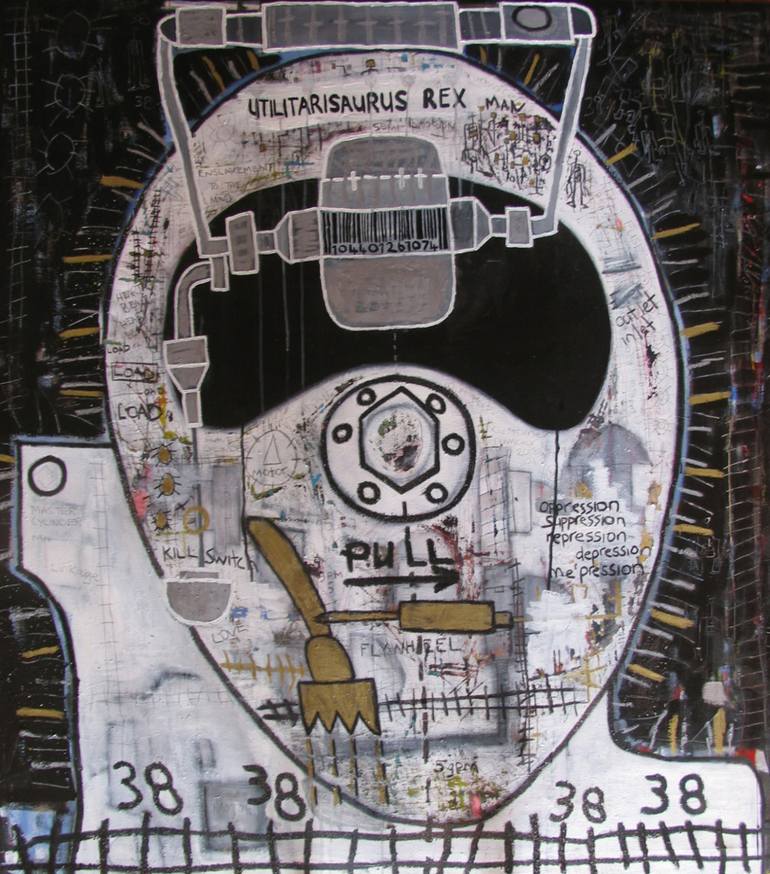 Utilitarisaurus Rex Painting by Chris Coffey | Saatchi Art