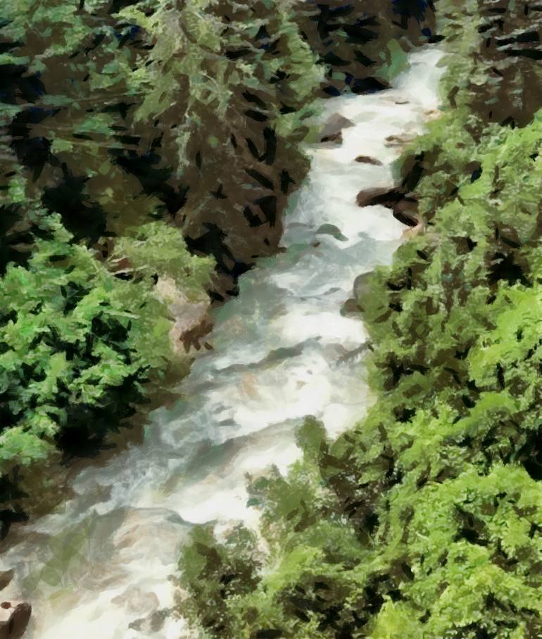 Fast moving river Photography by Ashish Agarwal | Saatchi Art