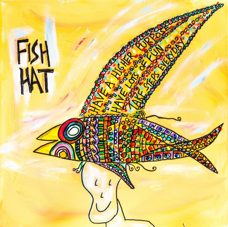 Fish Hat Painting by anthony zolezzi | Saatchi Art