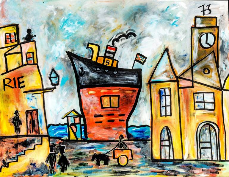 Coming to Port Painting by anthony zolezzi | Saatchi Art