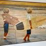 Two Young Surfers Painting by Mike Halem | Saatchi Art