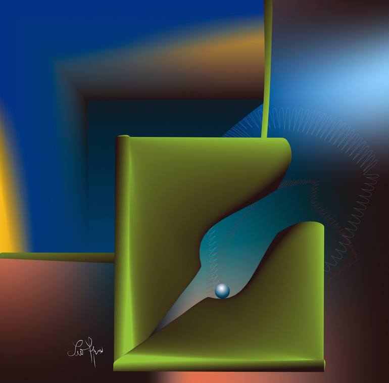 Particle Painting by Leo Symon | Saatchi Art