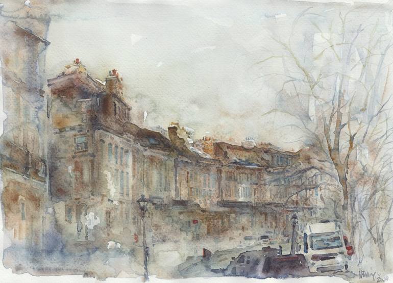 New Town Edinburgh Drawing by Nectarios Stamatopoulos | Saatchi Art