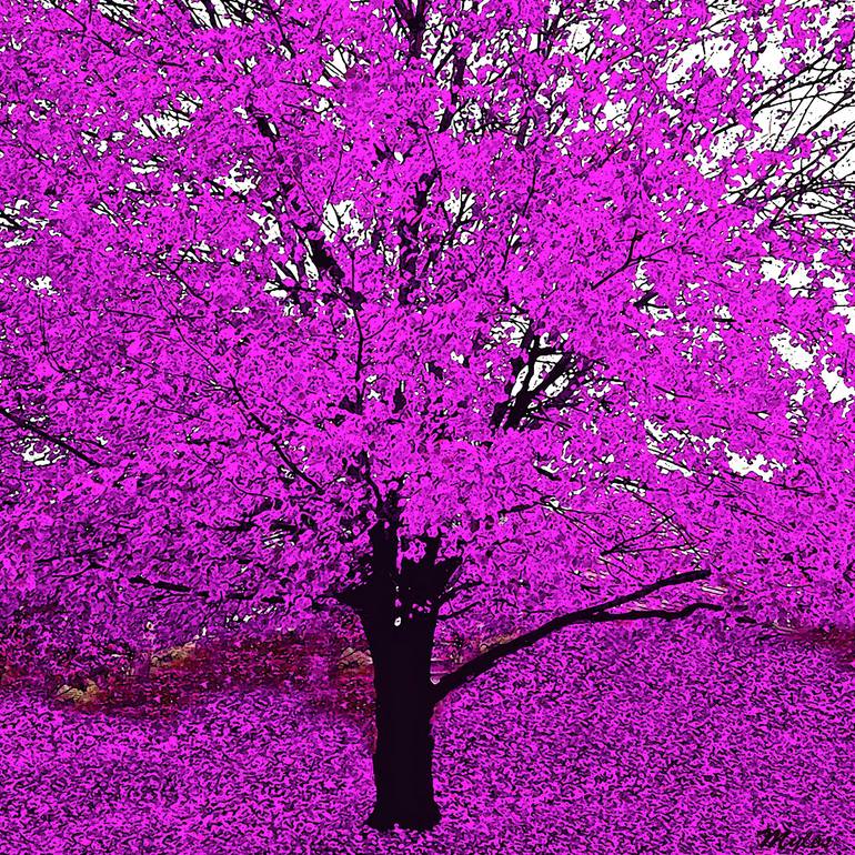 The Pink Tree Painting by Saundra Myles | Saatchi Art