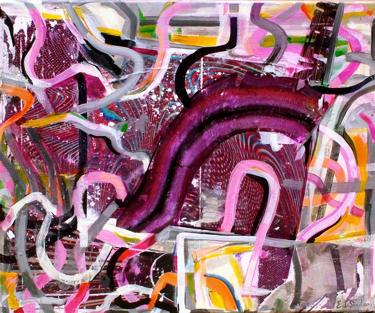 Worm Brain Upload Painting by Ed Smiley | Saatchi Art