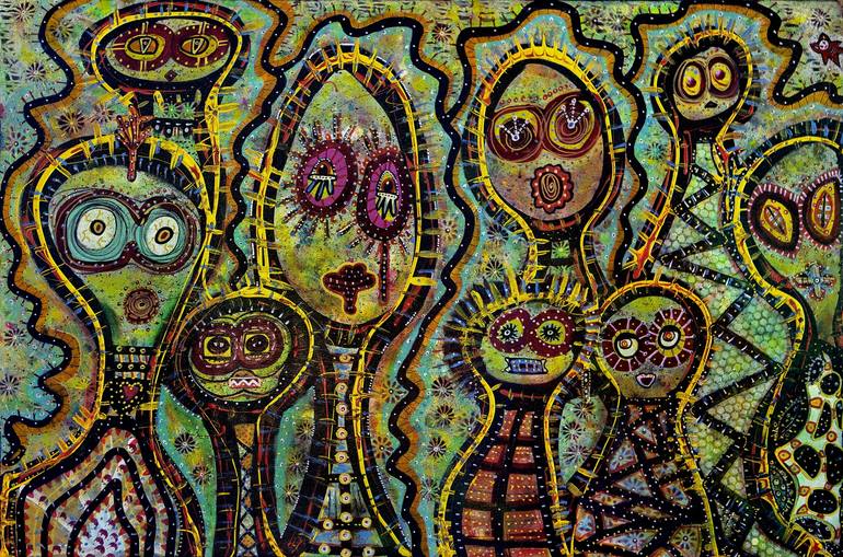 The Gathering Painting by Debra Jacobson | Saatchi Art