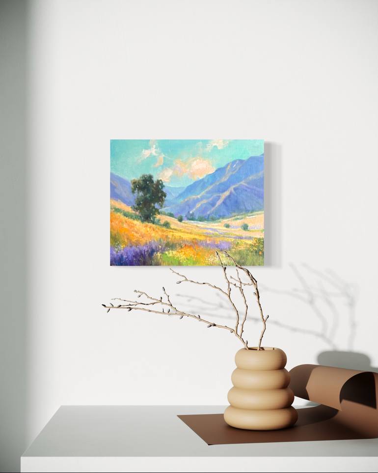 Blue Miles Of Rowena Crest Painting by Emiliya Lane | Saatchi Art