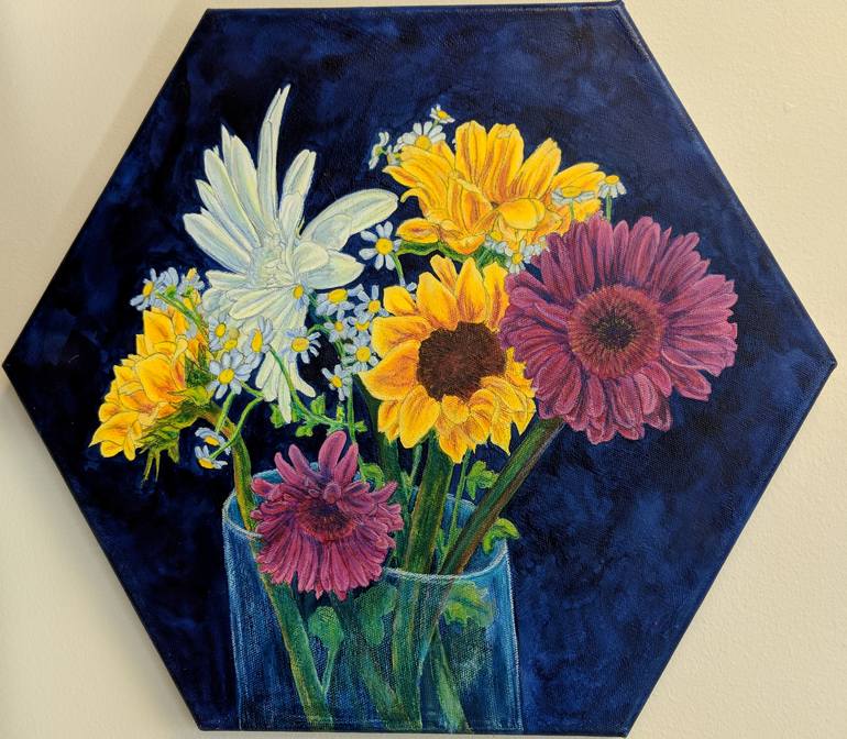 Chamomile Painting by Allison Currie | Saatchi Art