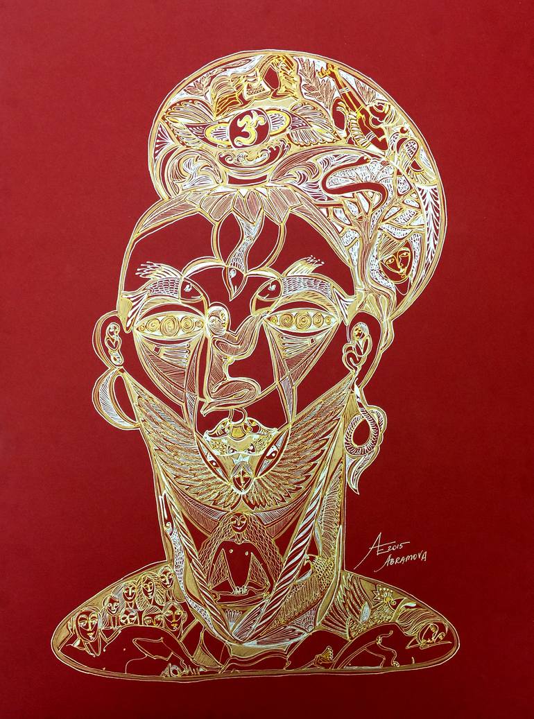 God in Male Form Drawing by Ekaterina Abramova | Saatchi Art