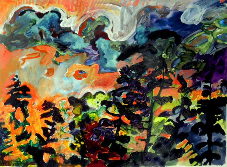 Cypress Swamp, Sunrise Painting by Anna Timmerman | Saatchi Art