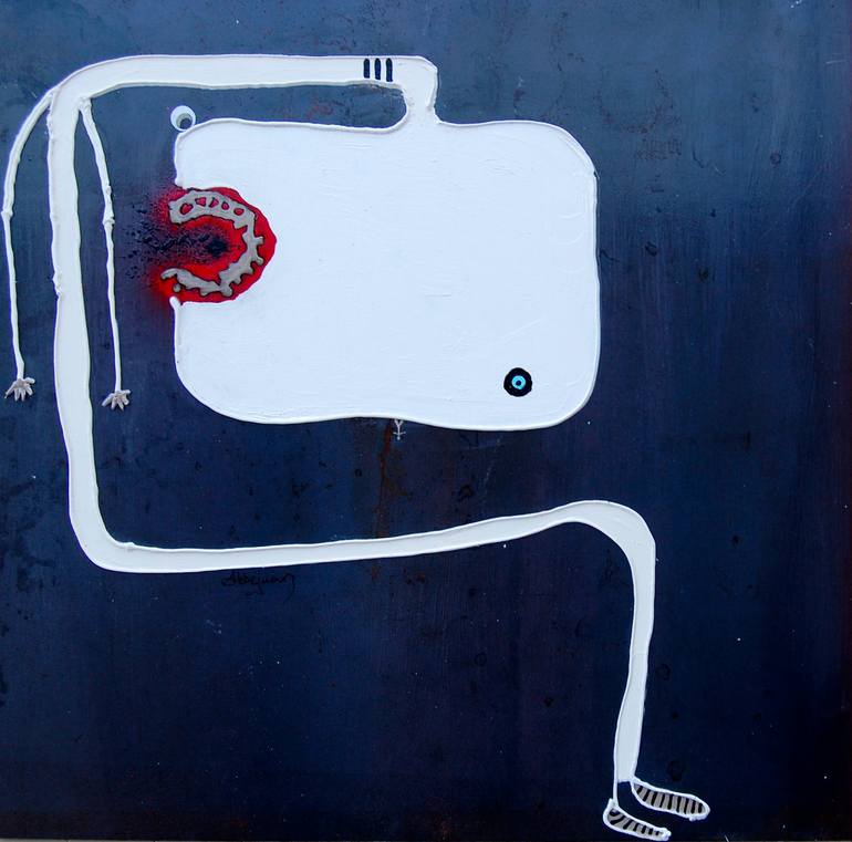 WHITE contortionist Painting by Marco Abbagnara | Saatchi Art